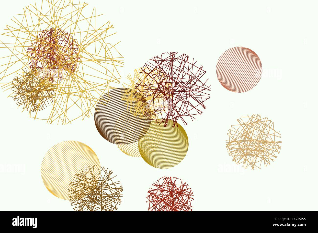 Artistic messy random line circles background pattern abstract. Vector illustration graphic ...