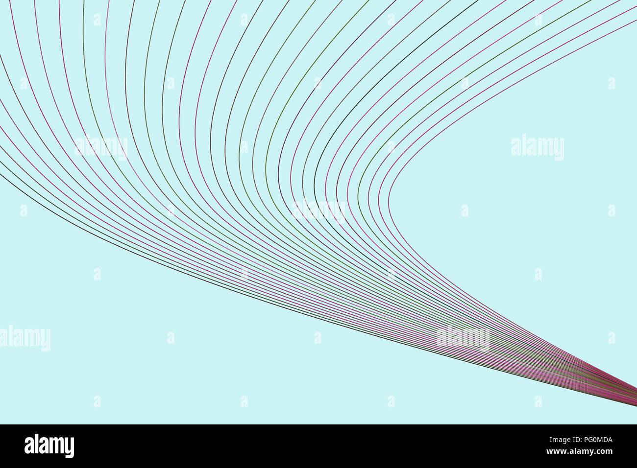 Abstract Line And Curve Geometric Pattern Colorful And Artistic For