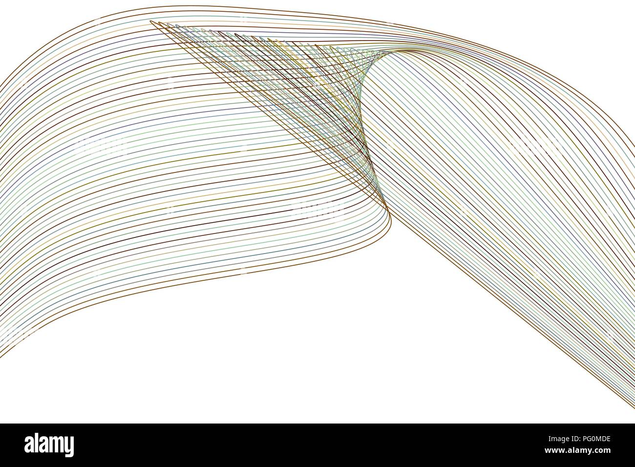 Abstract Line And Curve Geometric Pattern Colorful And Artistic For
