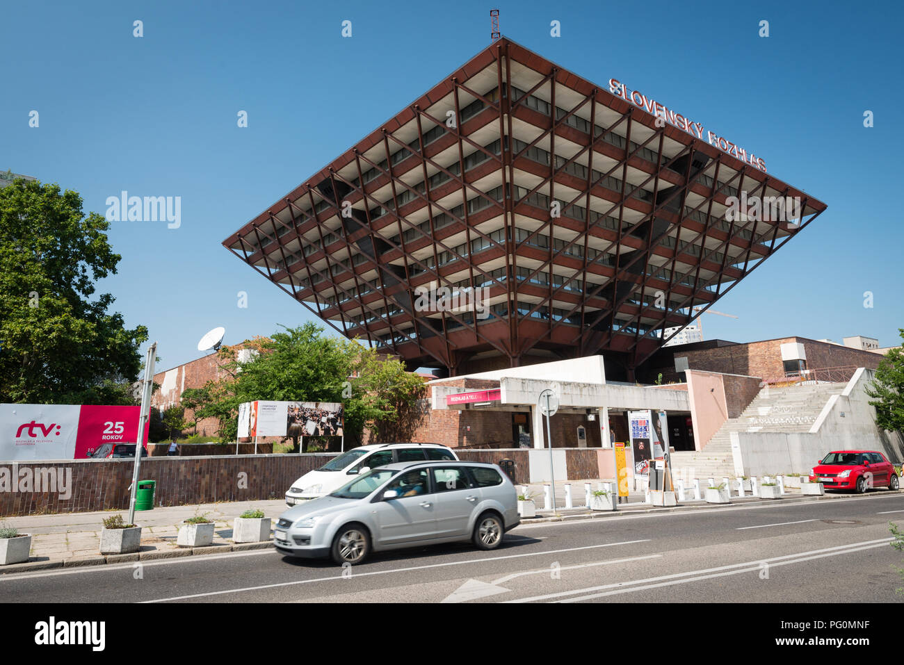 BRATISLAVA, SLOVAKIA - AUGUST 21, 2018: Slovak Radio (Slovensky rozhlas ...