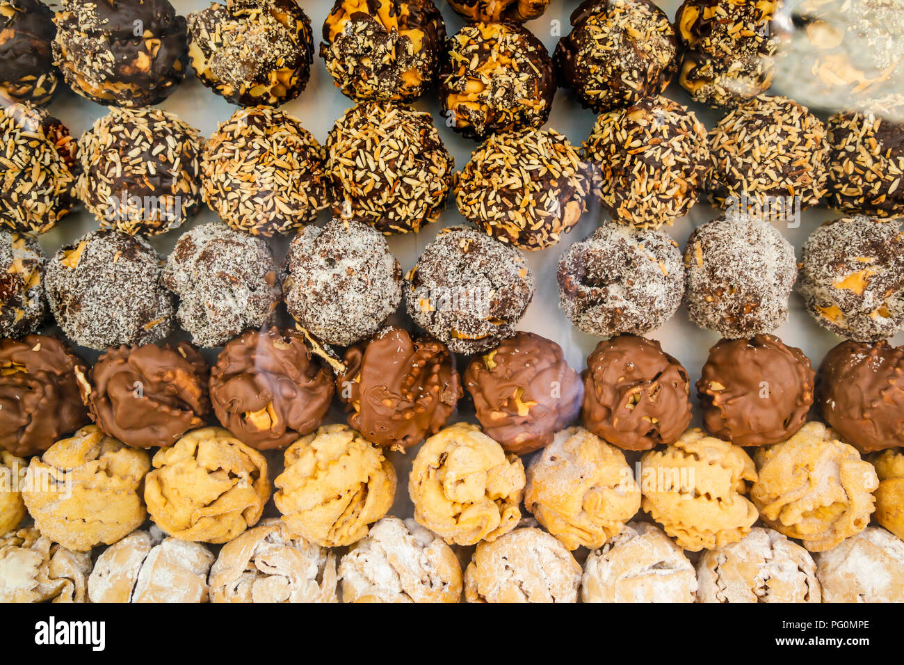 Bavarian pastry/candy or bon bons, on display n Fussen, Southern ...