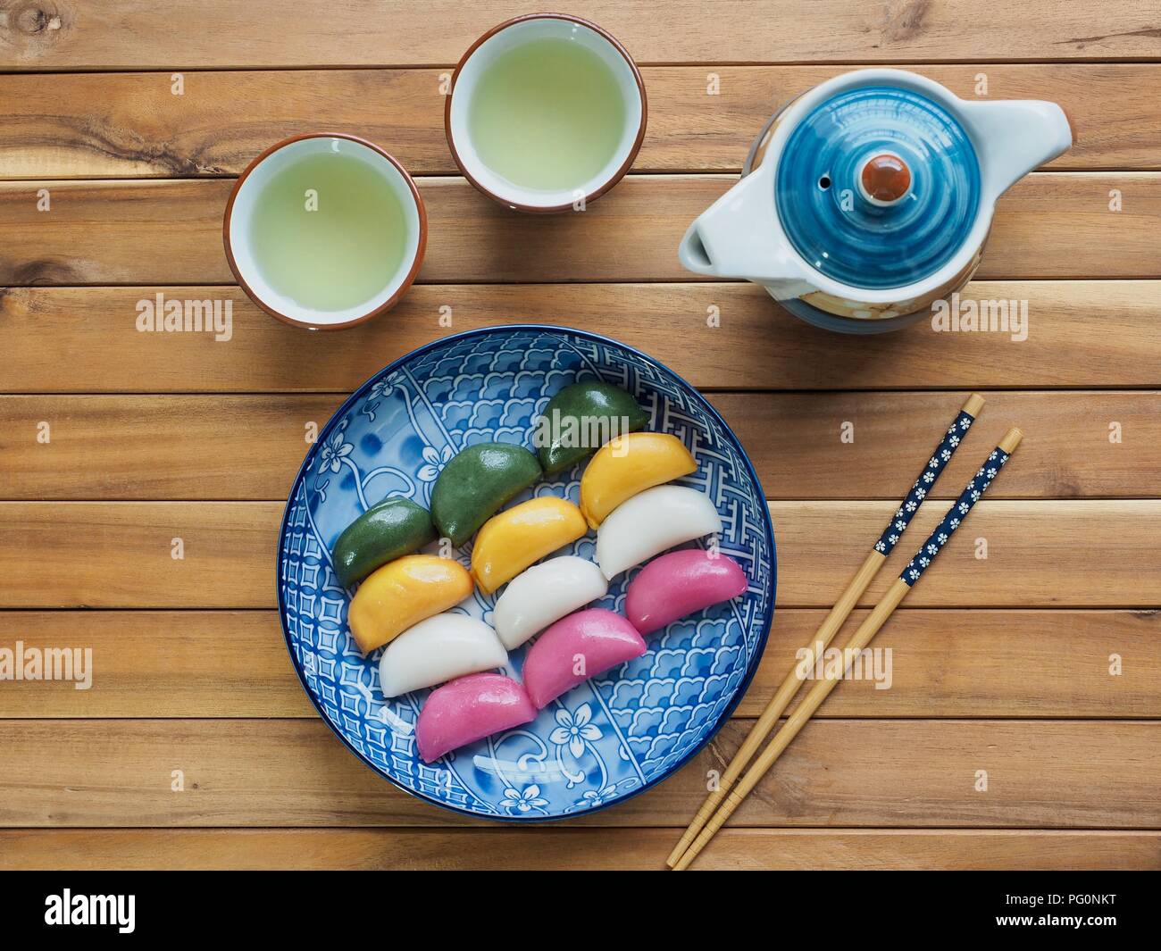 Korean food Songpyeon, half-moon-shaped rice cake Stock Photo - Alamy