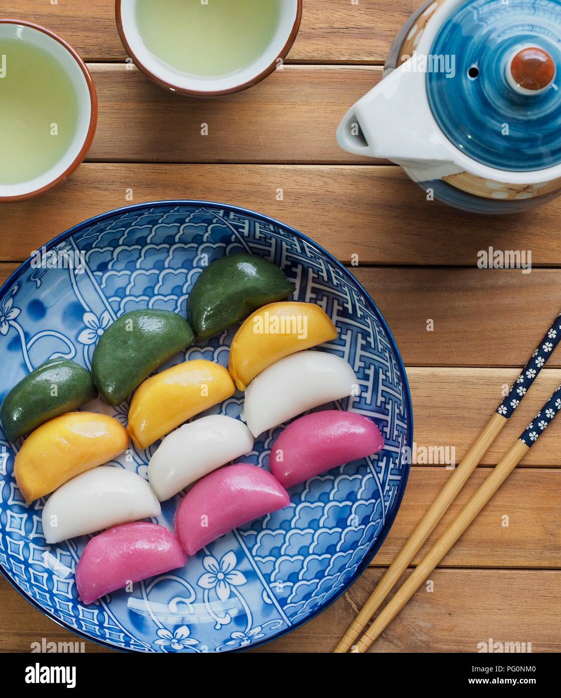 Korean food Songpyeon, half-moon-shaped rice cake Stock Photo - Alamy