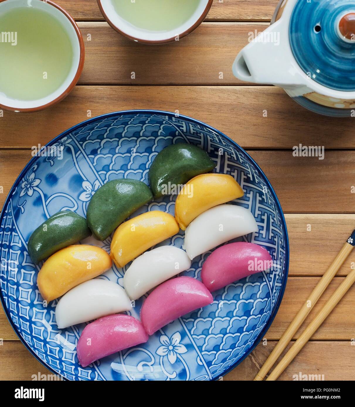 Korean food Songpyeon, half-moon-shaped rice cake Stock Photo - Alamy