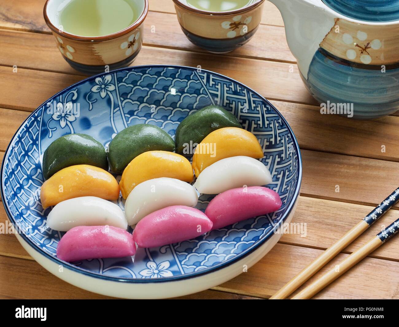 Korean food Songpyeon, half-moon-shaped rice cake Stock Photo - Alamy
