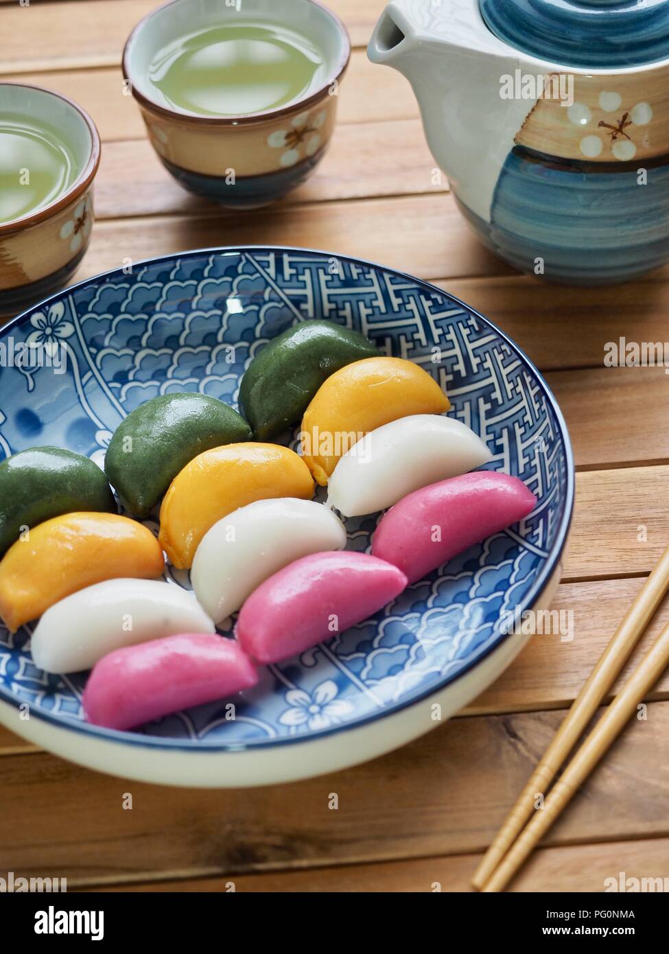 Korean food Songpyeon, half-moon-shaped rice cake Stock Photo - Alamy