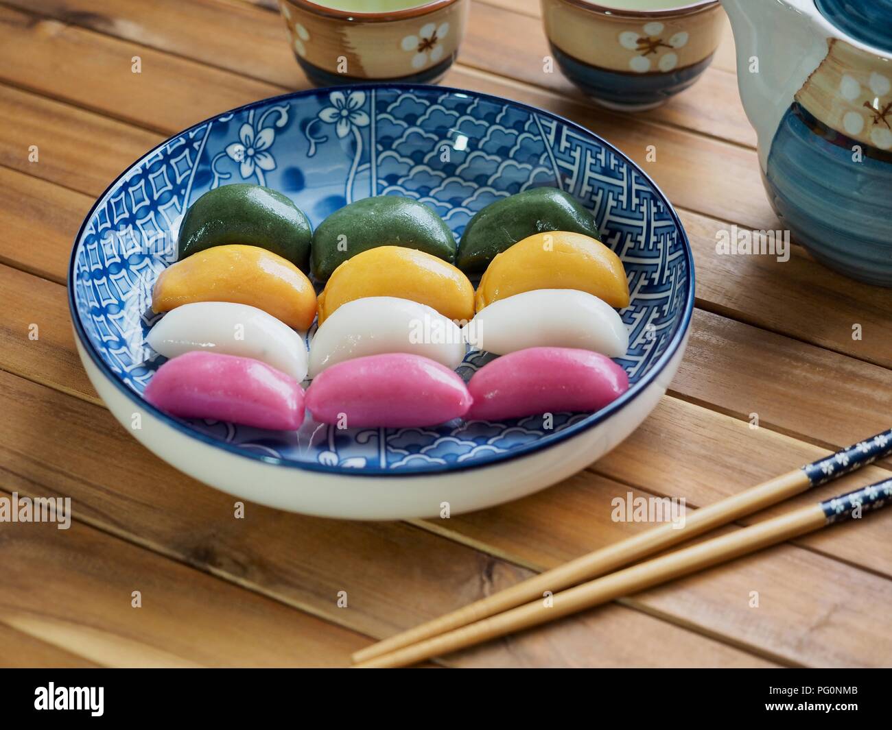 Korean food Songpyeon, half-moon-shaped rice cake Stock Photo - Alamy