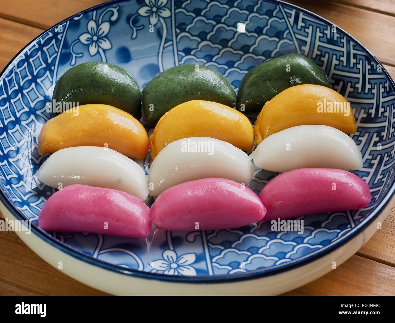 Korean food Songpyeon, half-moon-shaped rice cake Stock Photo - Alamy