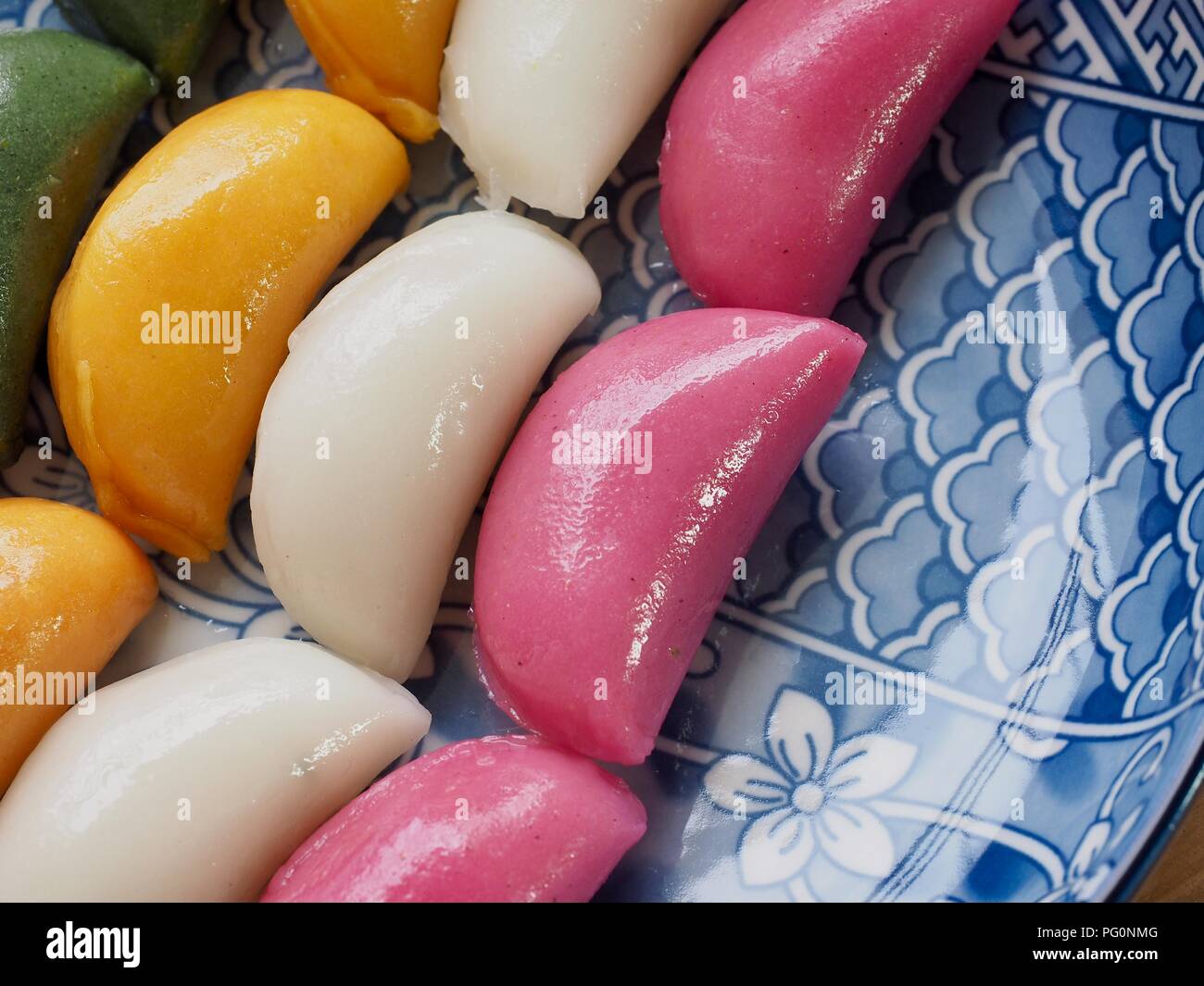 Korean food Songpyeon, half-moon-shaped rice cake Stock Photo - Alamy