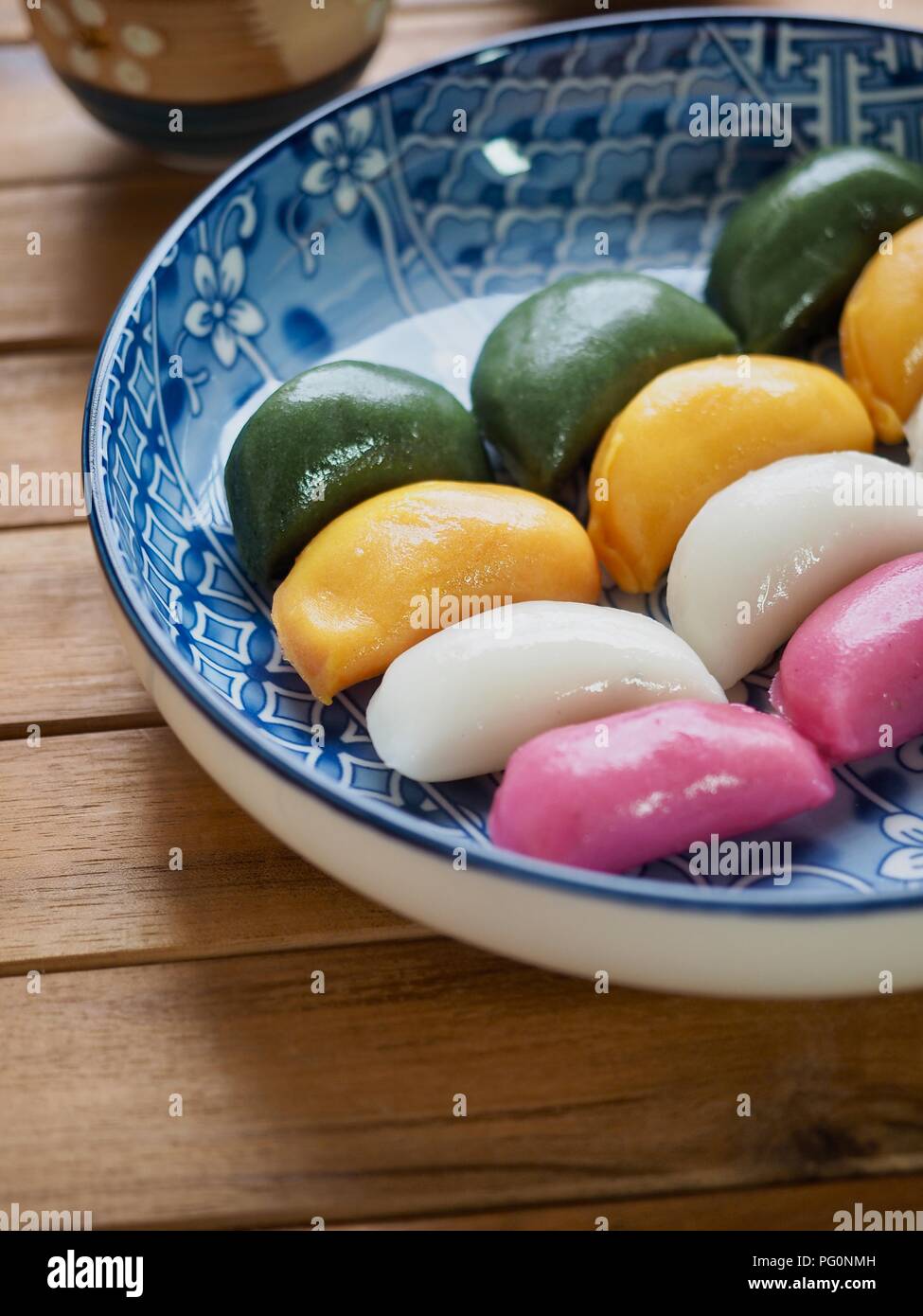 Korean food Songpyeon, half-moon-shaped rice cake Stock Photo - Alamy