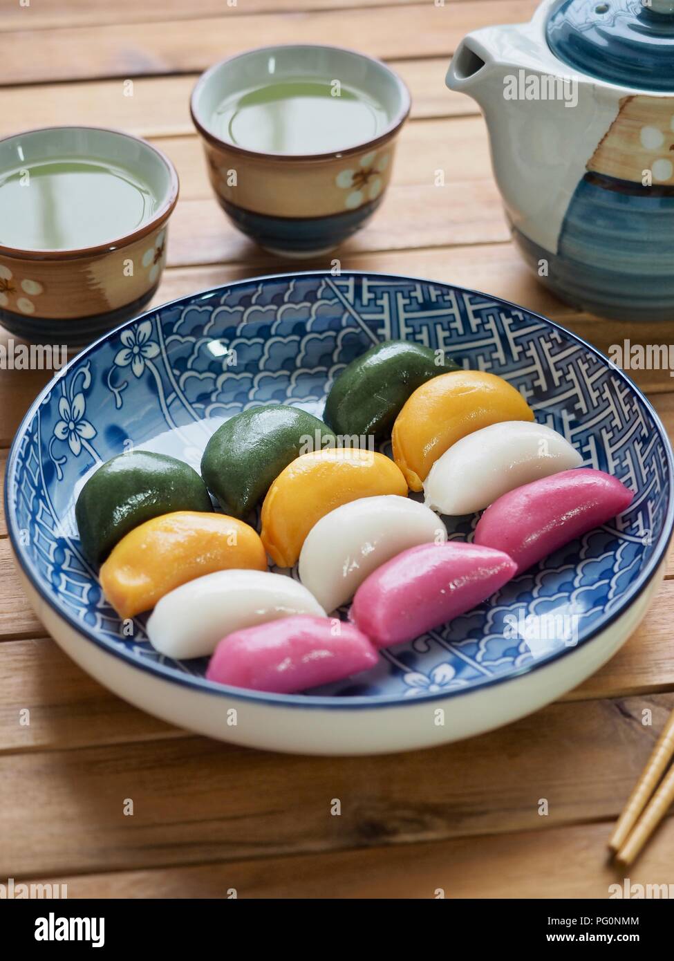 Korean food Songpyeon, half-moon-shaped rice cake Stock Photo - Alamy