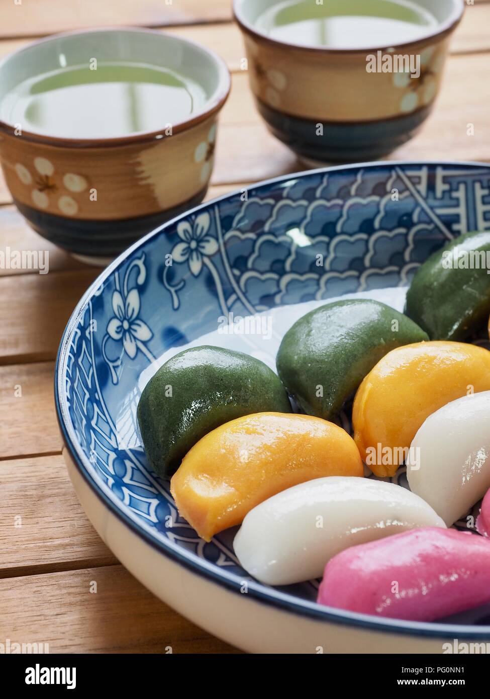 Korean food Songpyeon, half-moon-shaped rice cake Stock Photo - Alamy