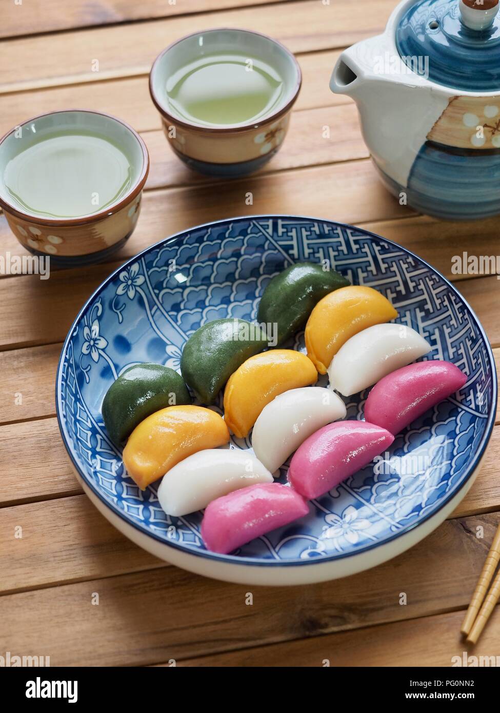 Korean food Songpyeon, half-moon-shaped rice cake Stock Photo - Alamy