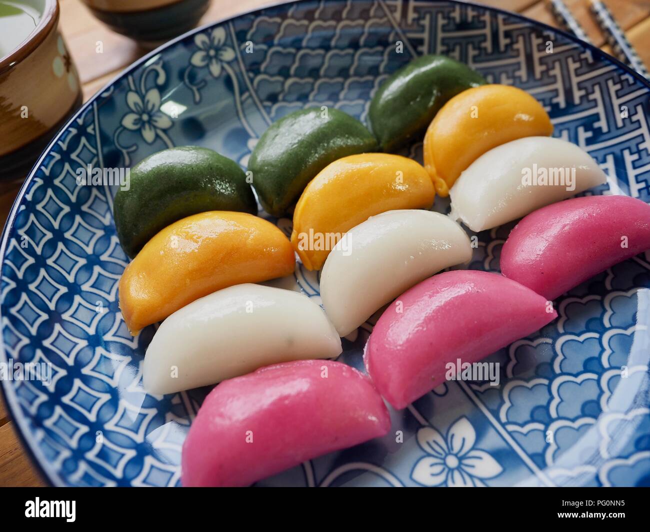 Korean food Songpyeon, half-moon-shaped rice cake Stock Photo - Alamy