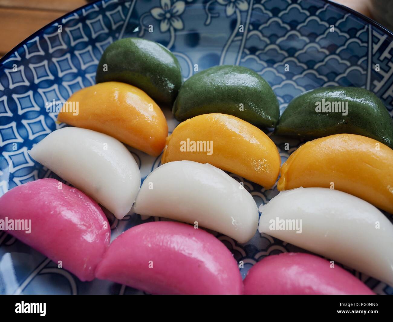 Korean food Songpyeon, half-moon-shaped rice cake Stock Photo - Alamy