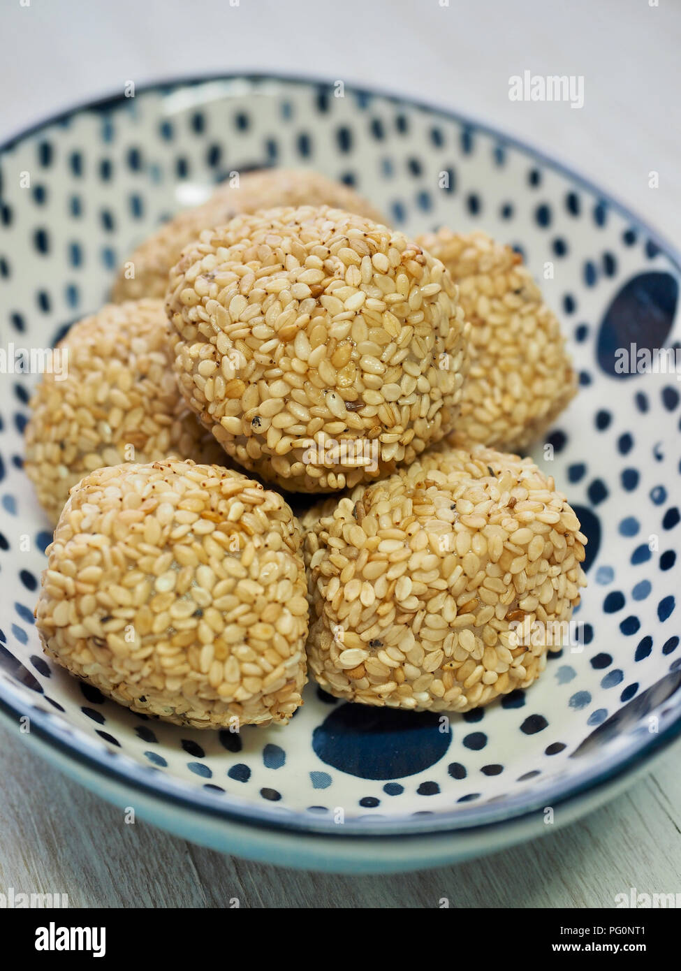 Asian food Sesame glutinous rice cake Stock Photo - Alamy