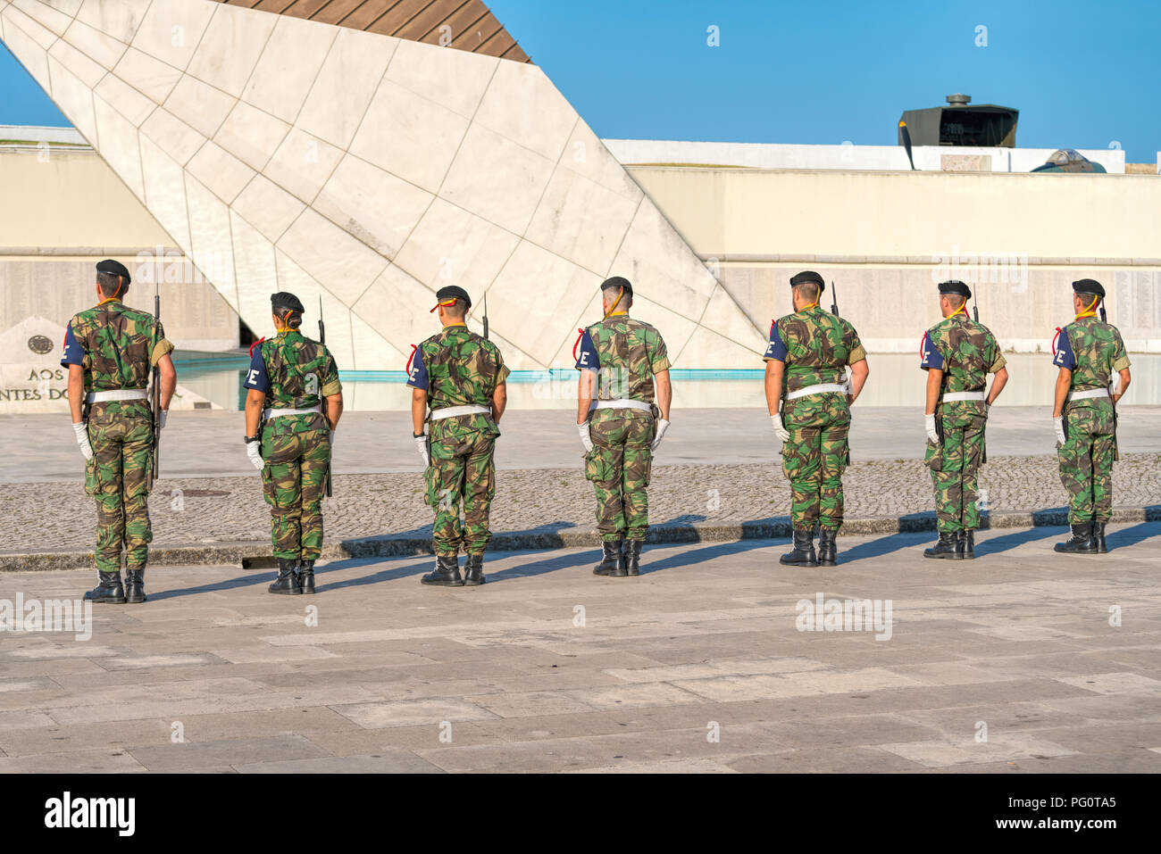 Change of the Guard of the Portuguese Army in front of fort of Bom ...