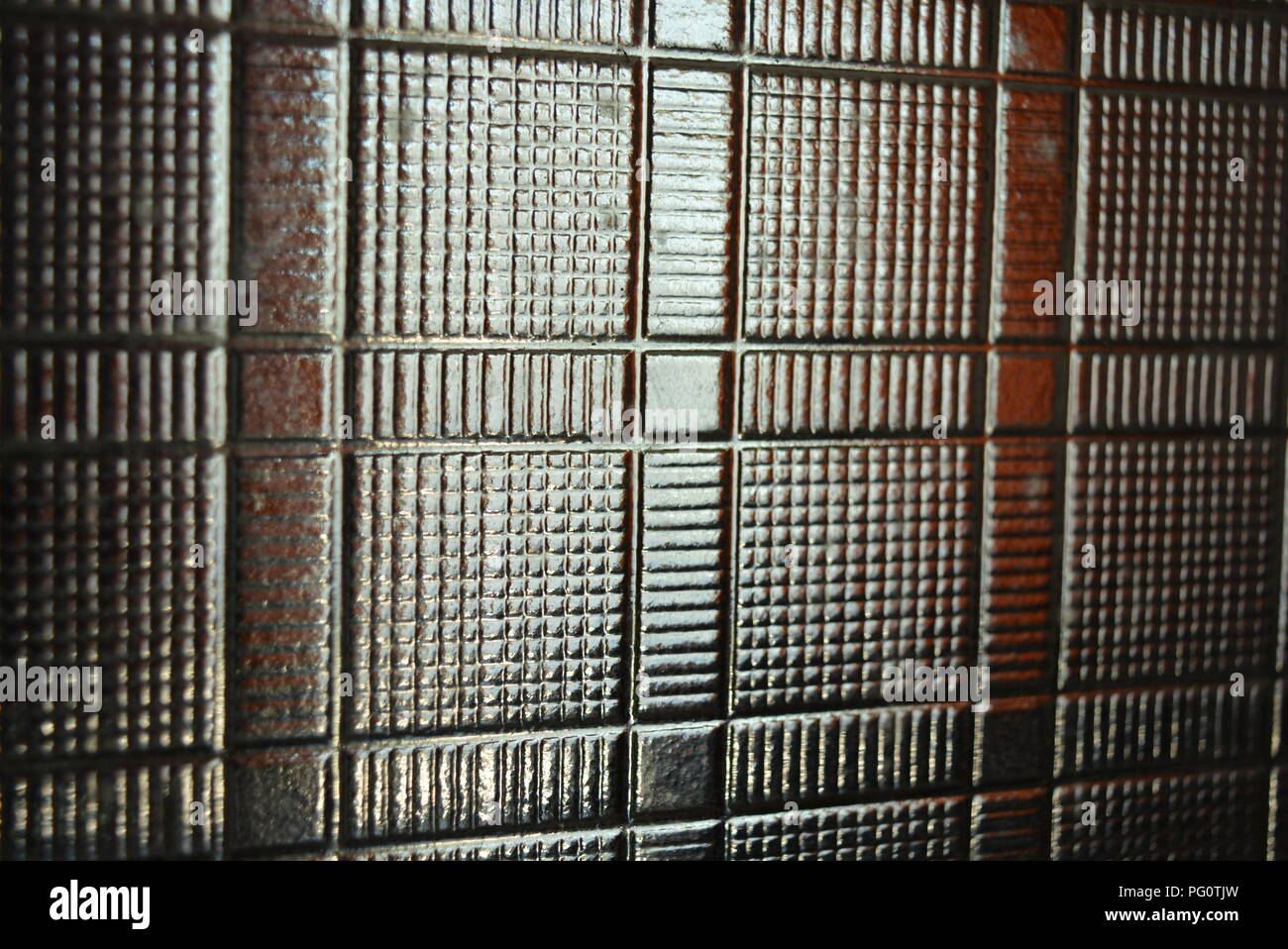 Glass dented background in the form of square wafers, squares and ...