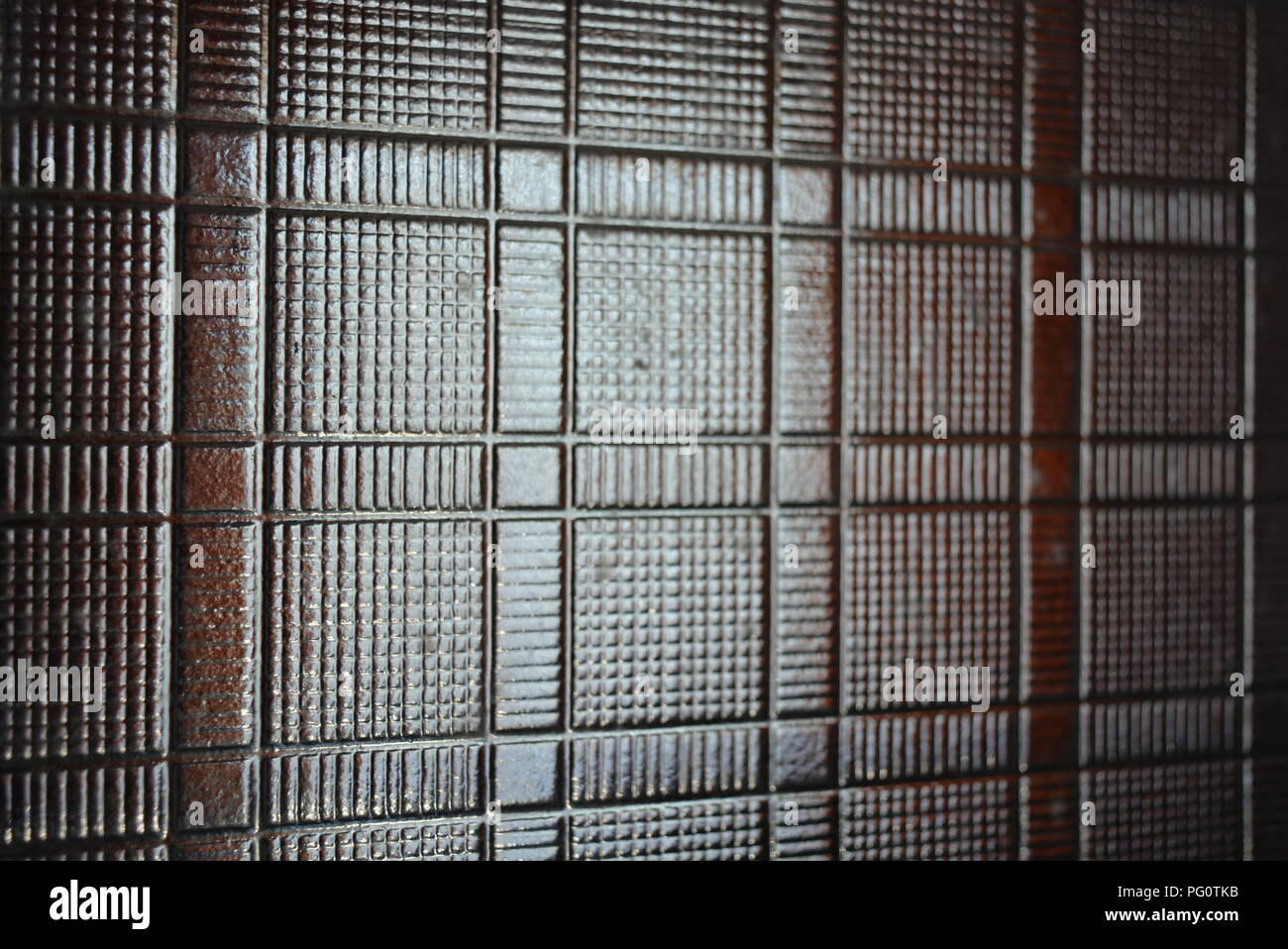 Glass dented background in the form of square wafers, squares and ...