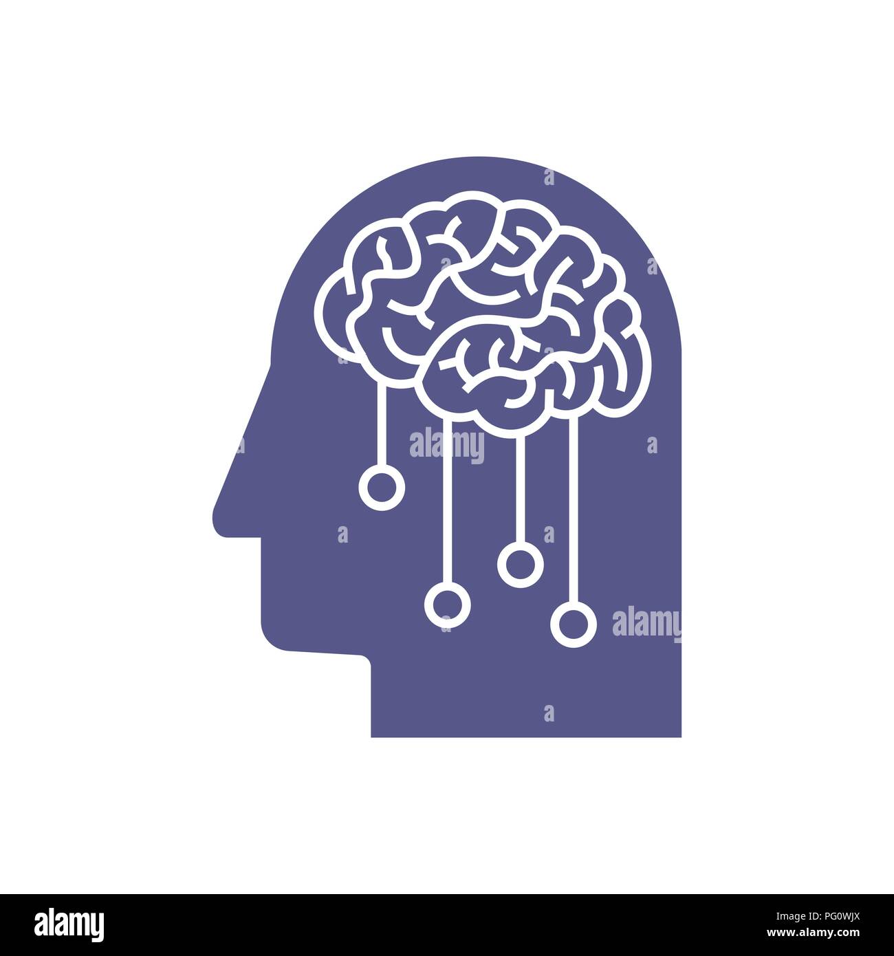 Artificial Intelligence icon. Deep machine learning concept ESP 10 ...