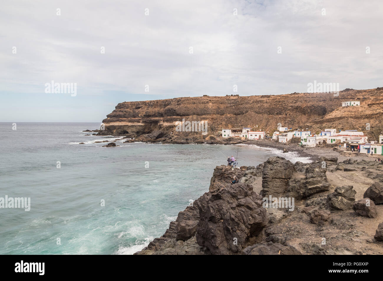 Traditional fishing houses in Puertito de Los Molinos, Fuerteventura ...