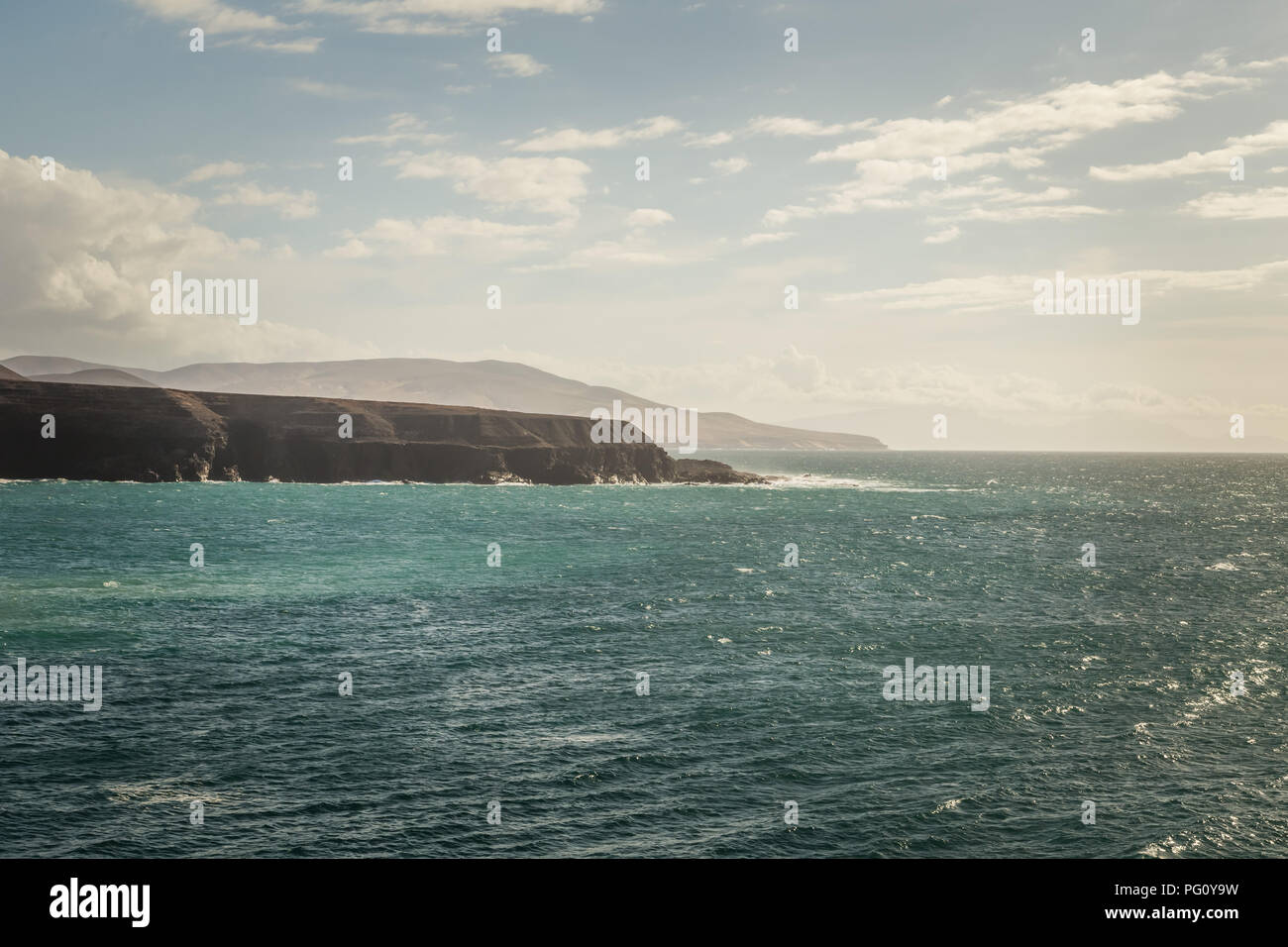 Beach with rocky coast in Ajuy, Fuerteventura, Canary Islands, Spain ...
