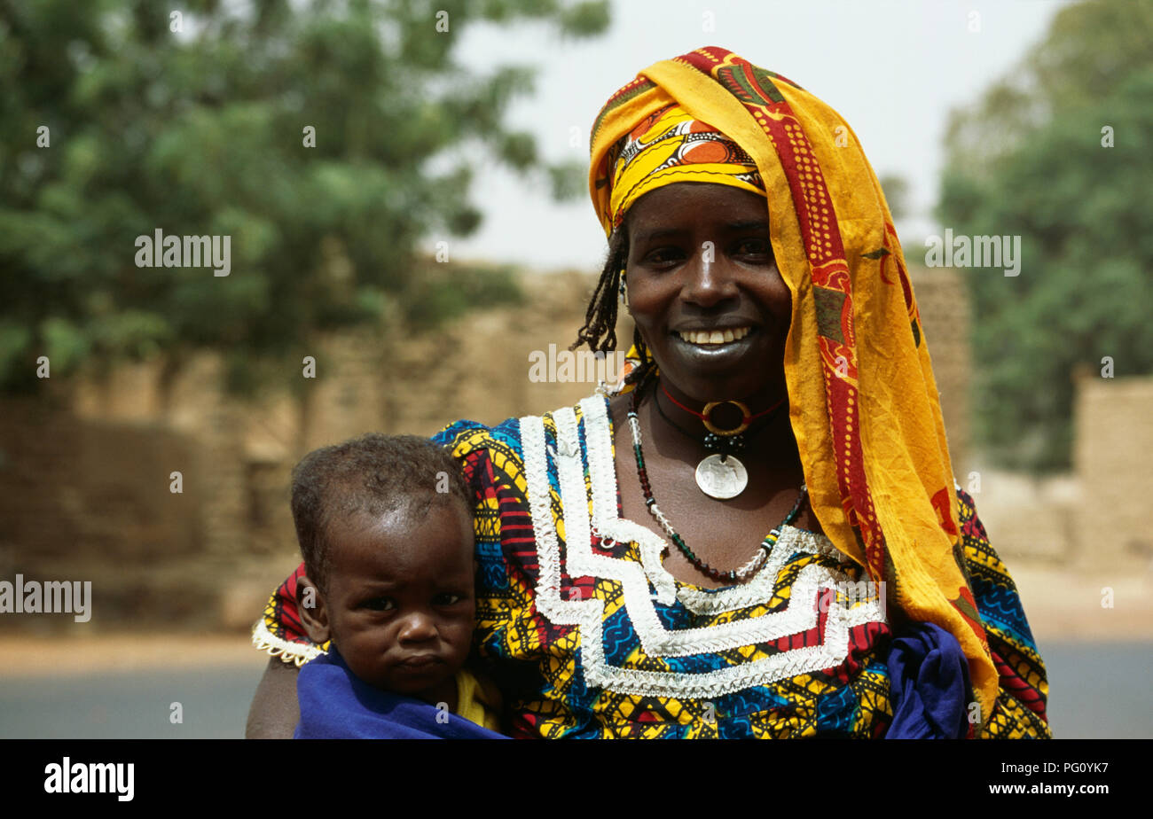 Mother and child in Karpele village, near San, in Mali FOR EDITORIAL ...