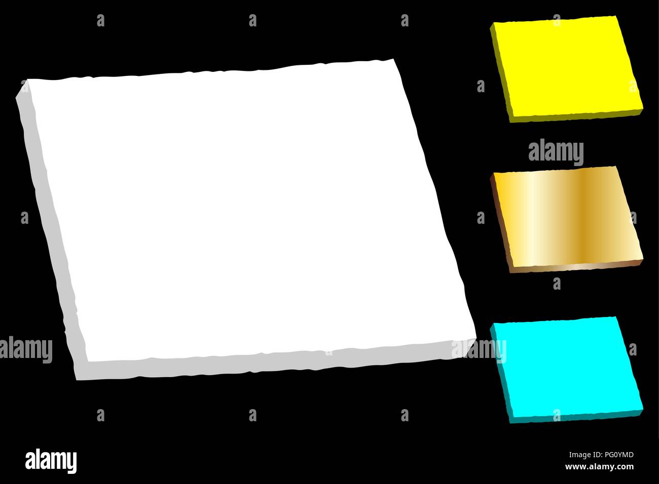3D map of Wyoming (United States of America, Equality State) - white ...