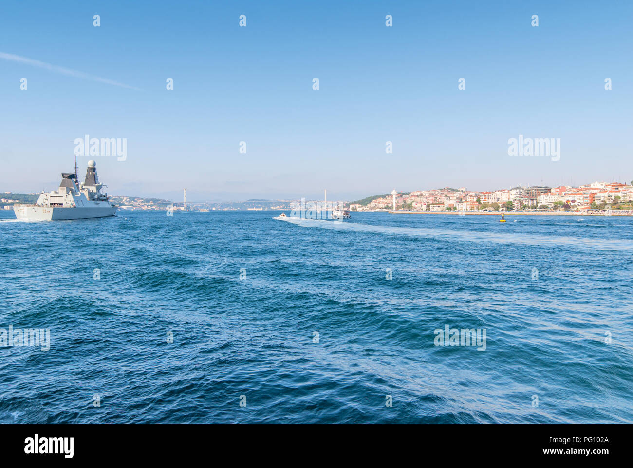 Panoramic view of Istanbul. Panorama cityscape of famous tourist ...