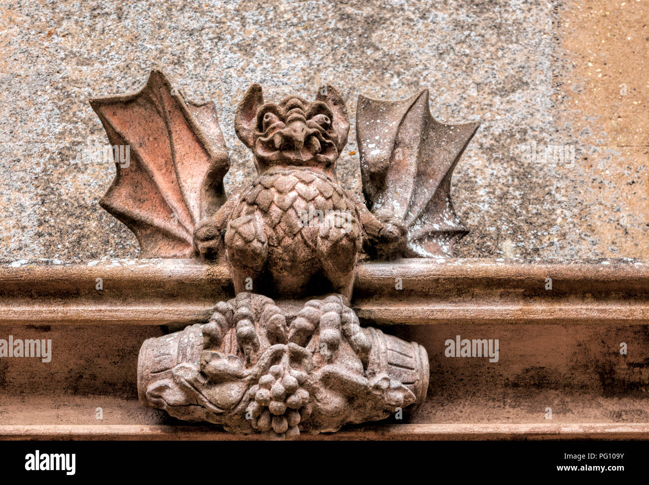 Mythical winged creature Knebworth House UK Stock Photo - Alamy