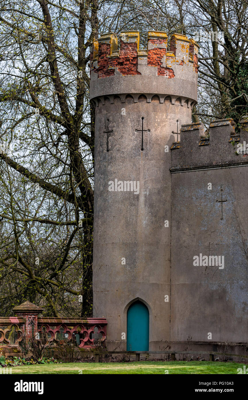 Old watchtower - tower forming part of Knebworth House UK Stock Photo ...