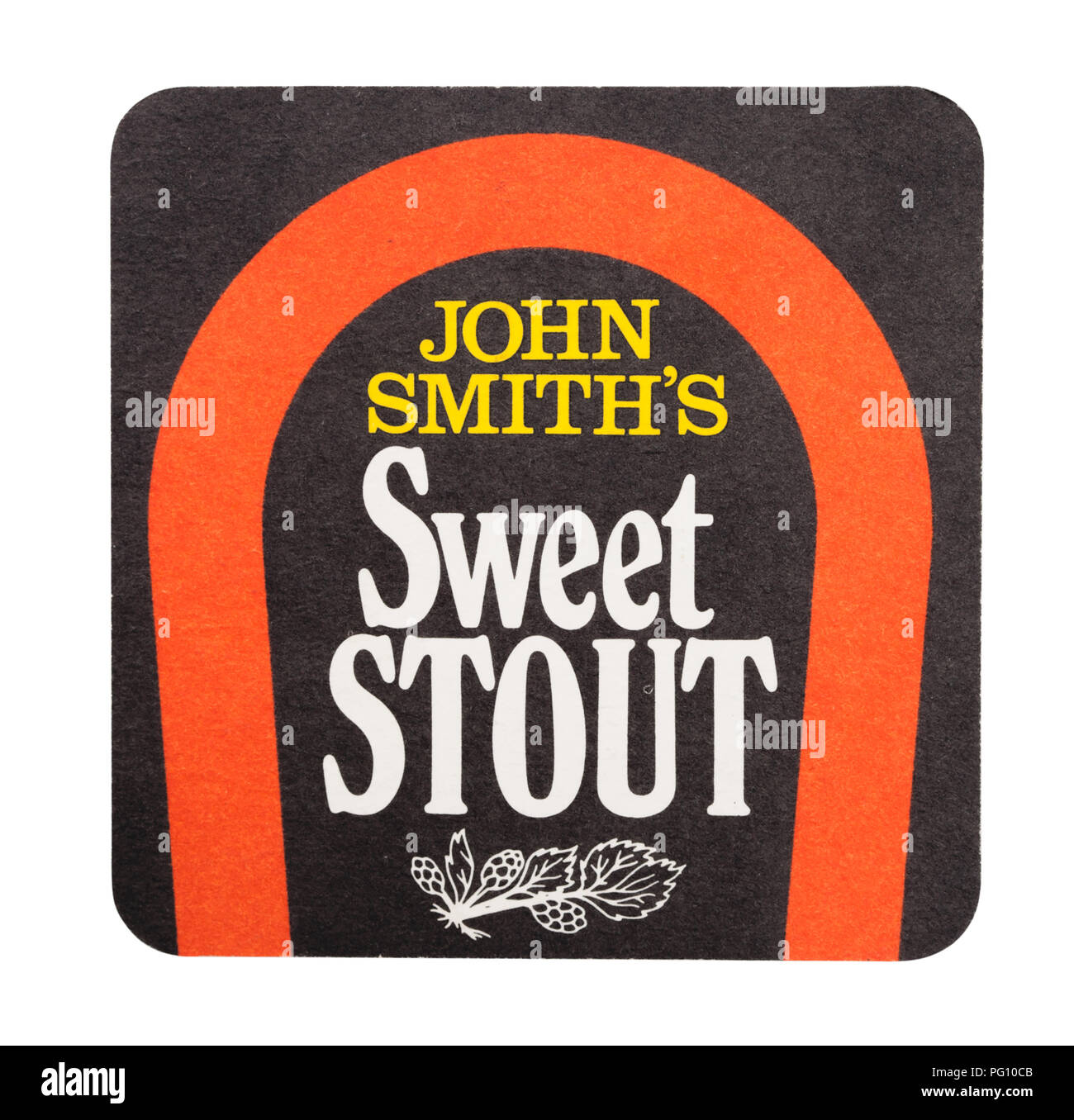 LONDON, UK - AUGUST 22, 2018: John Smith's sweet stout paper beer ...