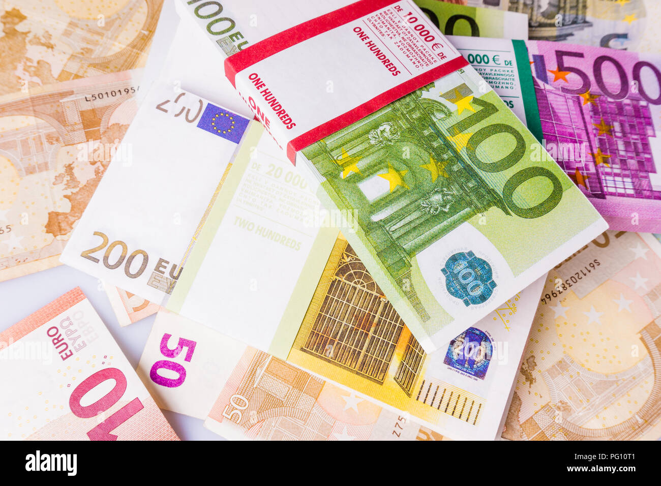 euro banknote as background Stock Photo - Alamy