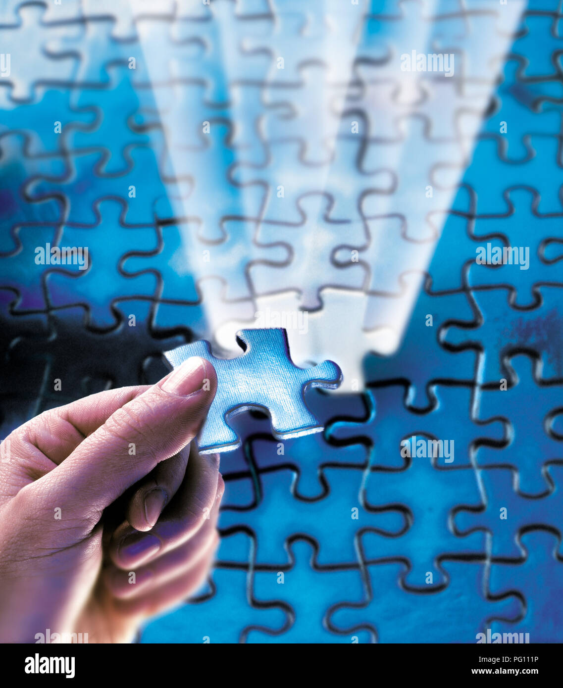 puzzle final piece Stock Photo - Alamy