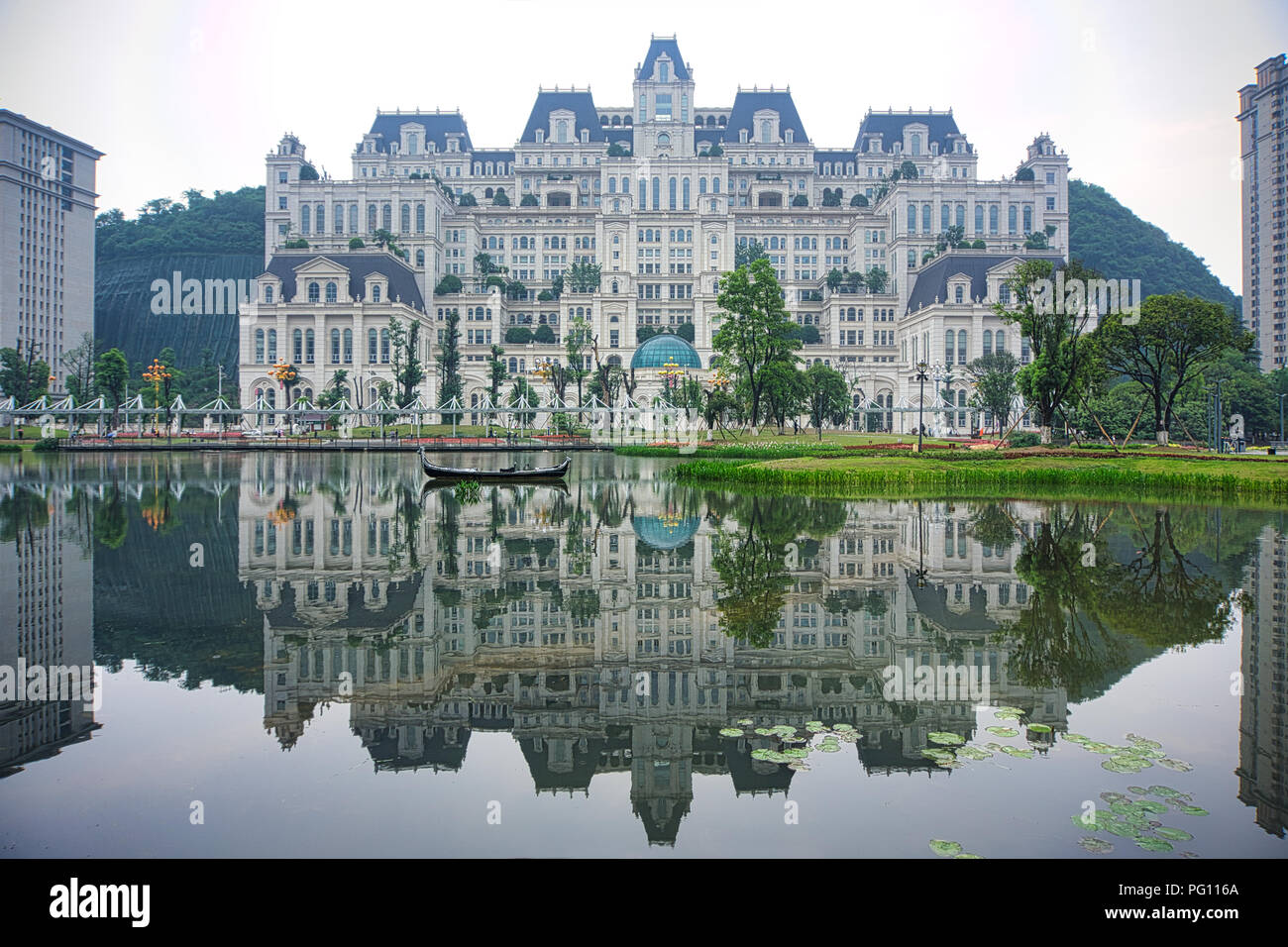 Cityscape of Guiyang. Hua Guo Yuan city. This is currently the largest ...
