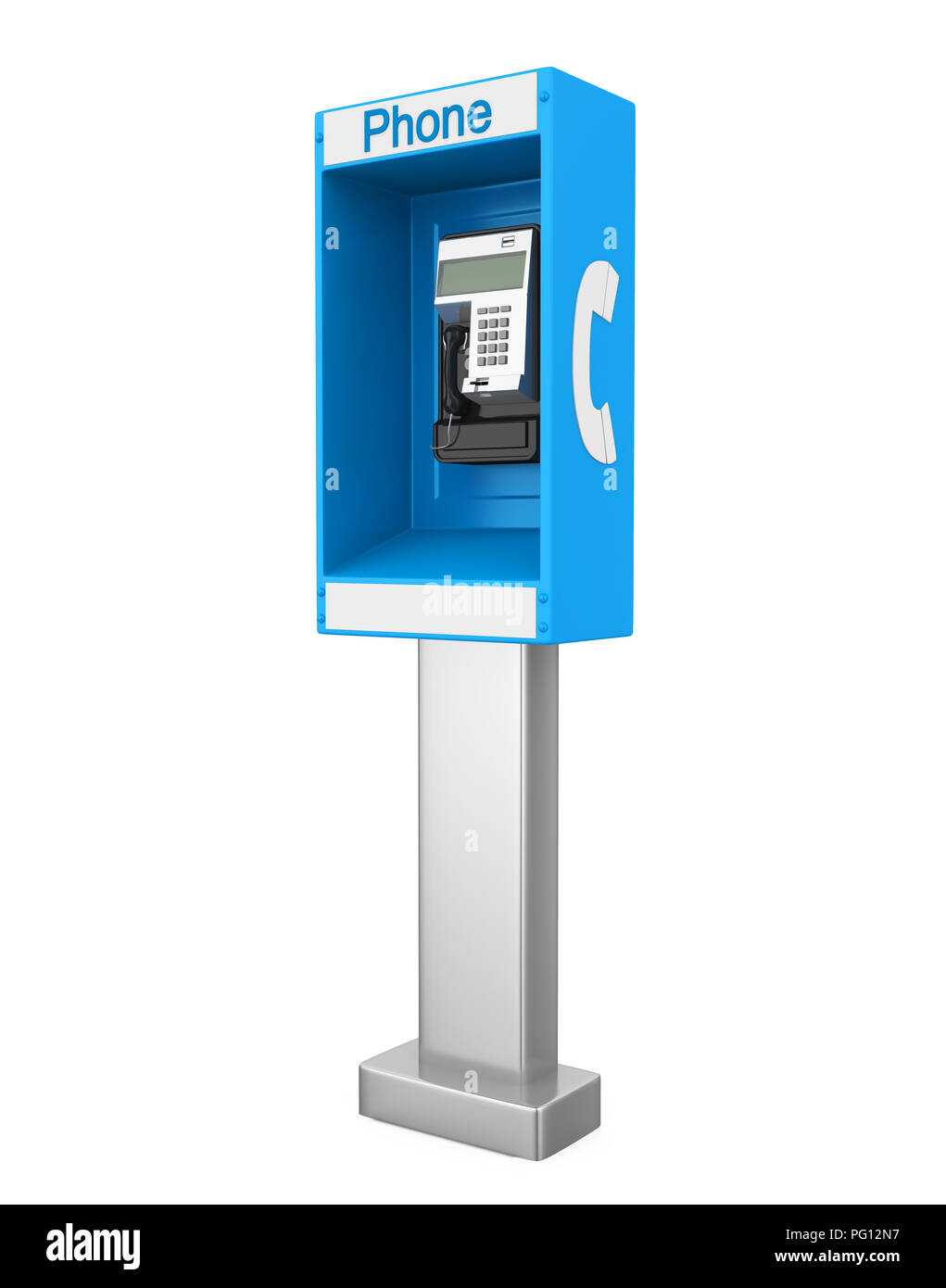 Public telephone box payphone Cut Out Stock Images & Pictures - Alamy