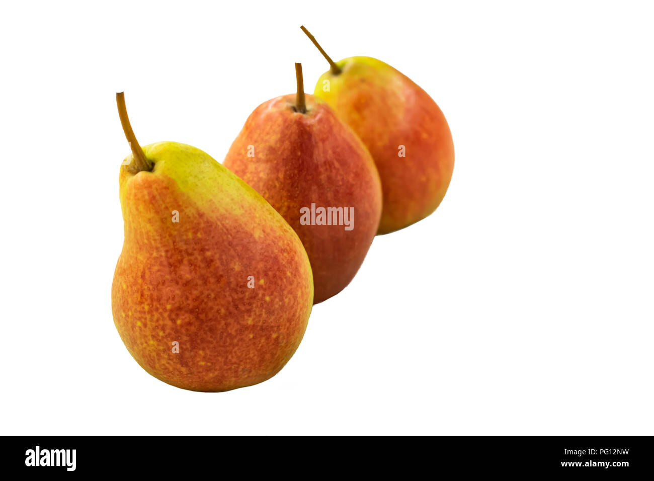 ripe delicious pears isolated on a white background Stock Photo - Alamy