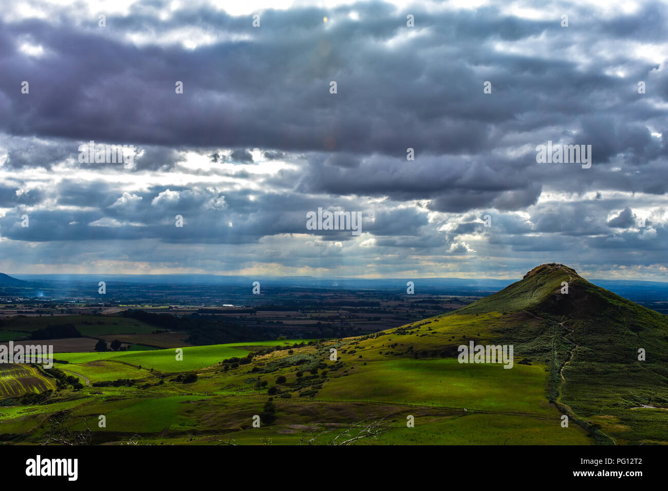 Roseberry Topping in the evening Stock Photo - Alamy