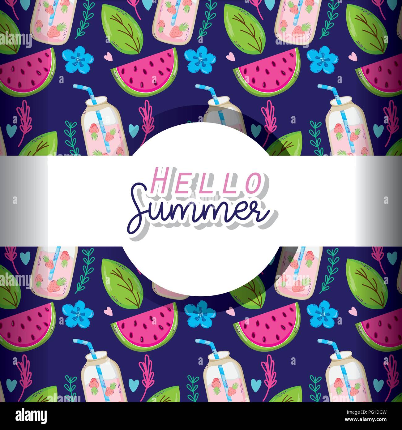 Hello summer background Stock Vector Image & Art - Alamy