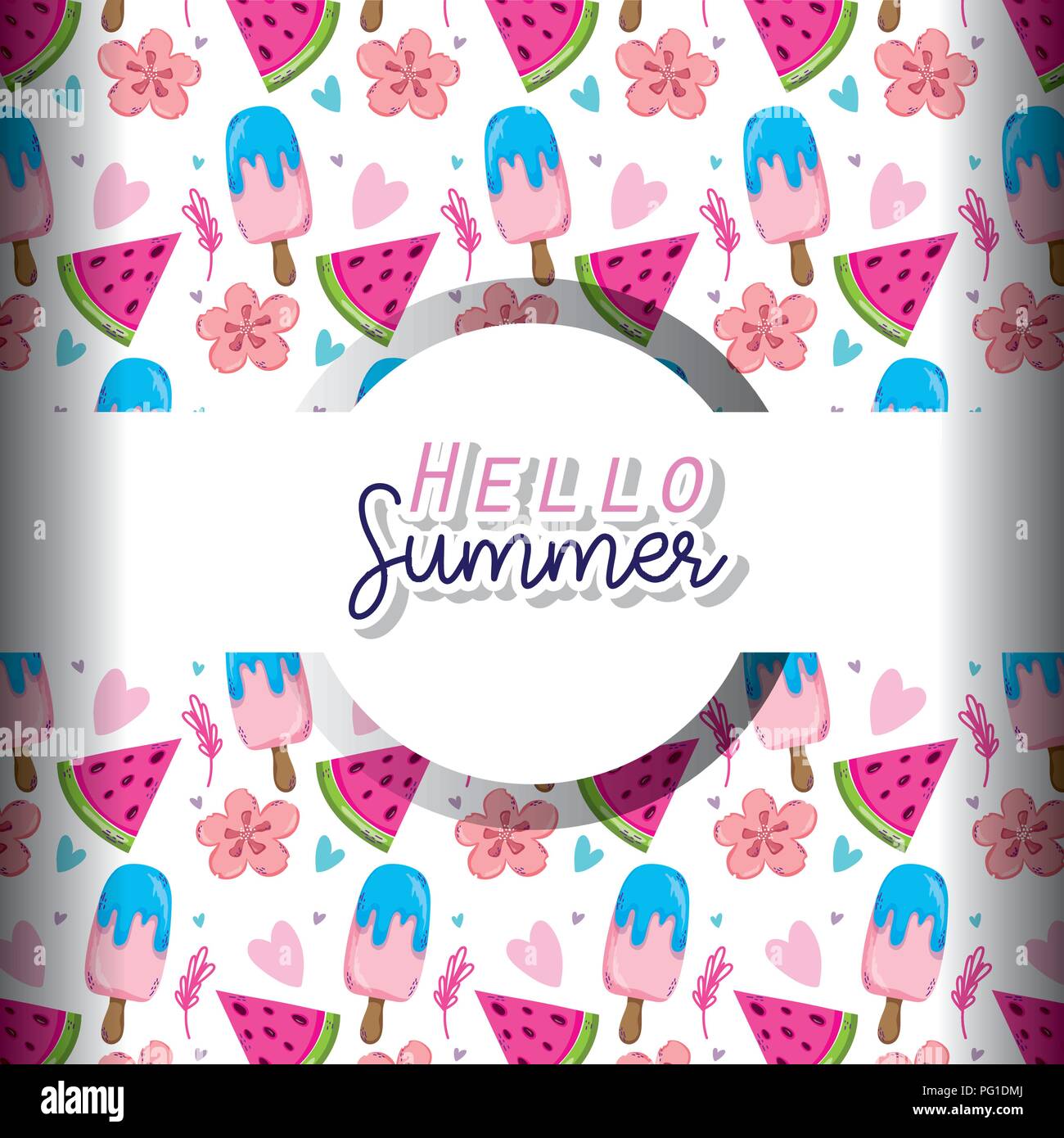 Hello summer background Stock Vector Image & Art - Alamy