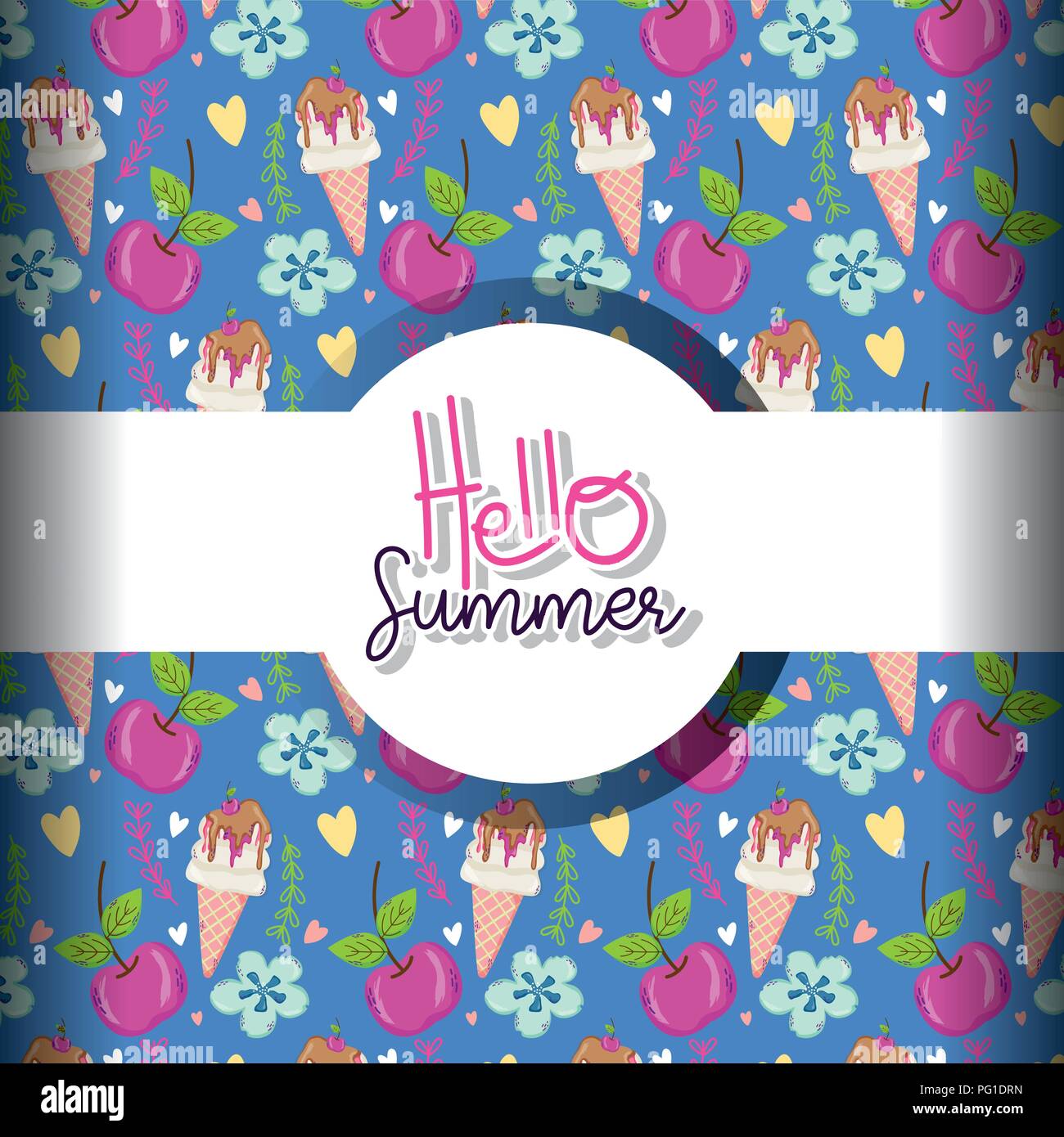 Hello summer background Stock Vector Image & Art - Alamy