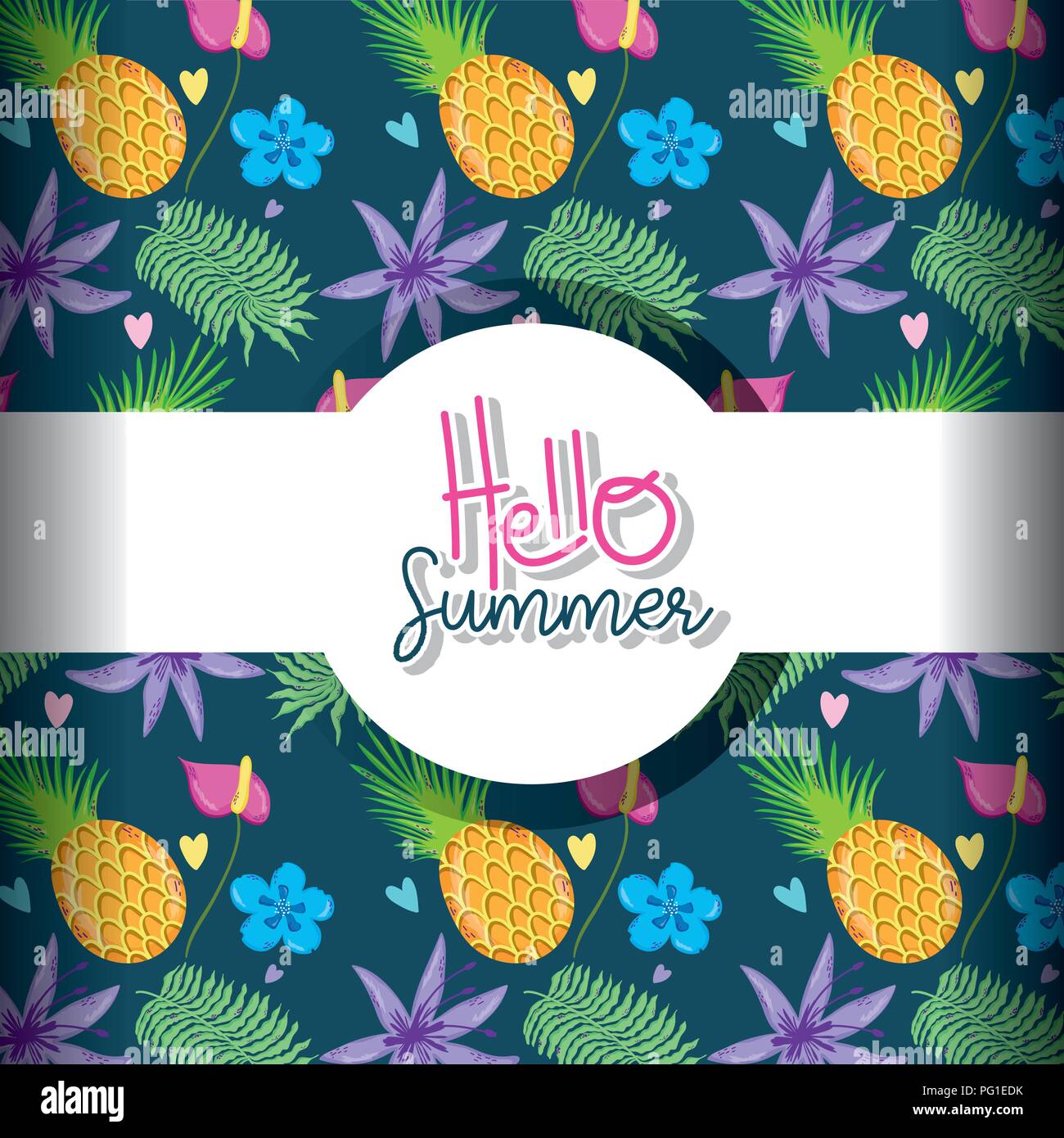 Hello summer background Stock Vector Image & Art - Alamy