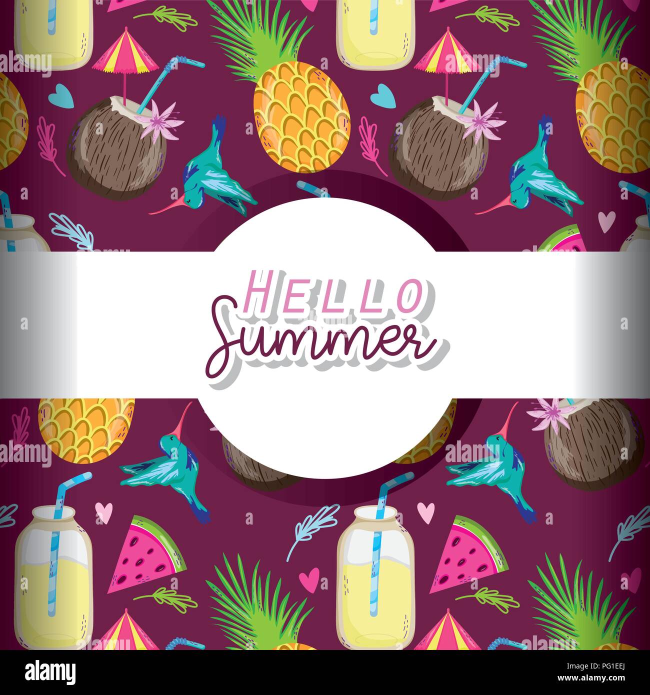 Hello summer background Stock Vector Image & Art - Alamy