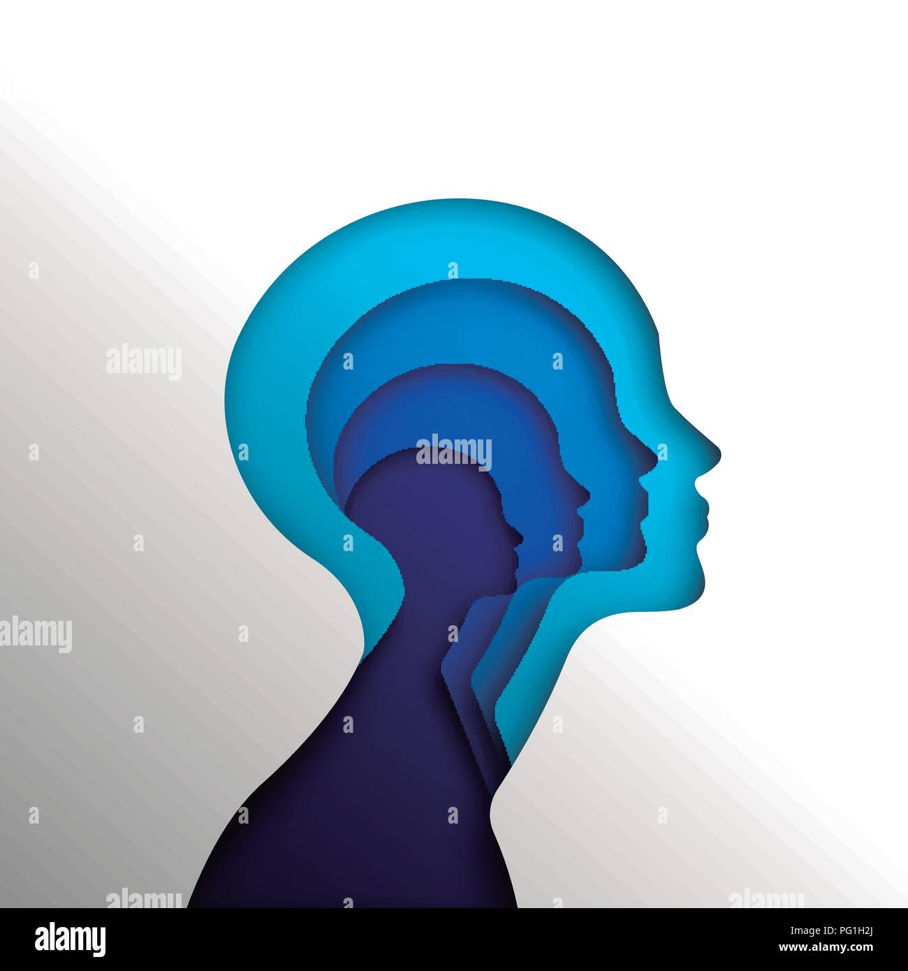 Woman face profile cutout Stock Vector Images - Alamy