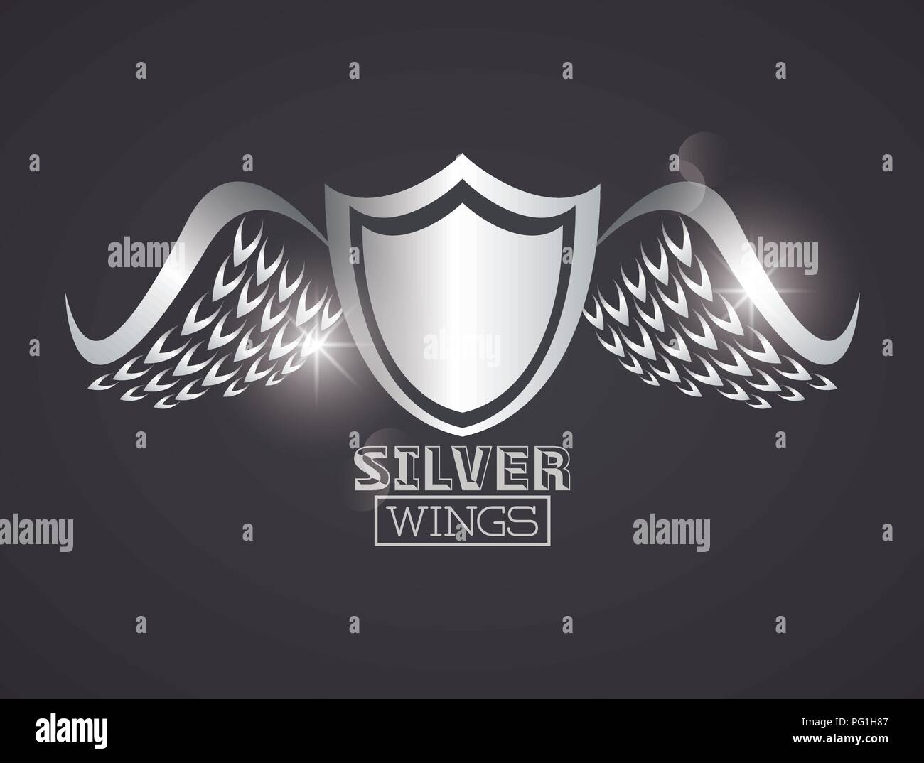 Luxury silver wings Stock Vector Image & Art - Alamy