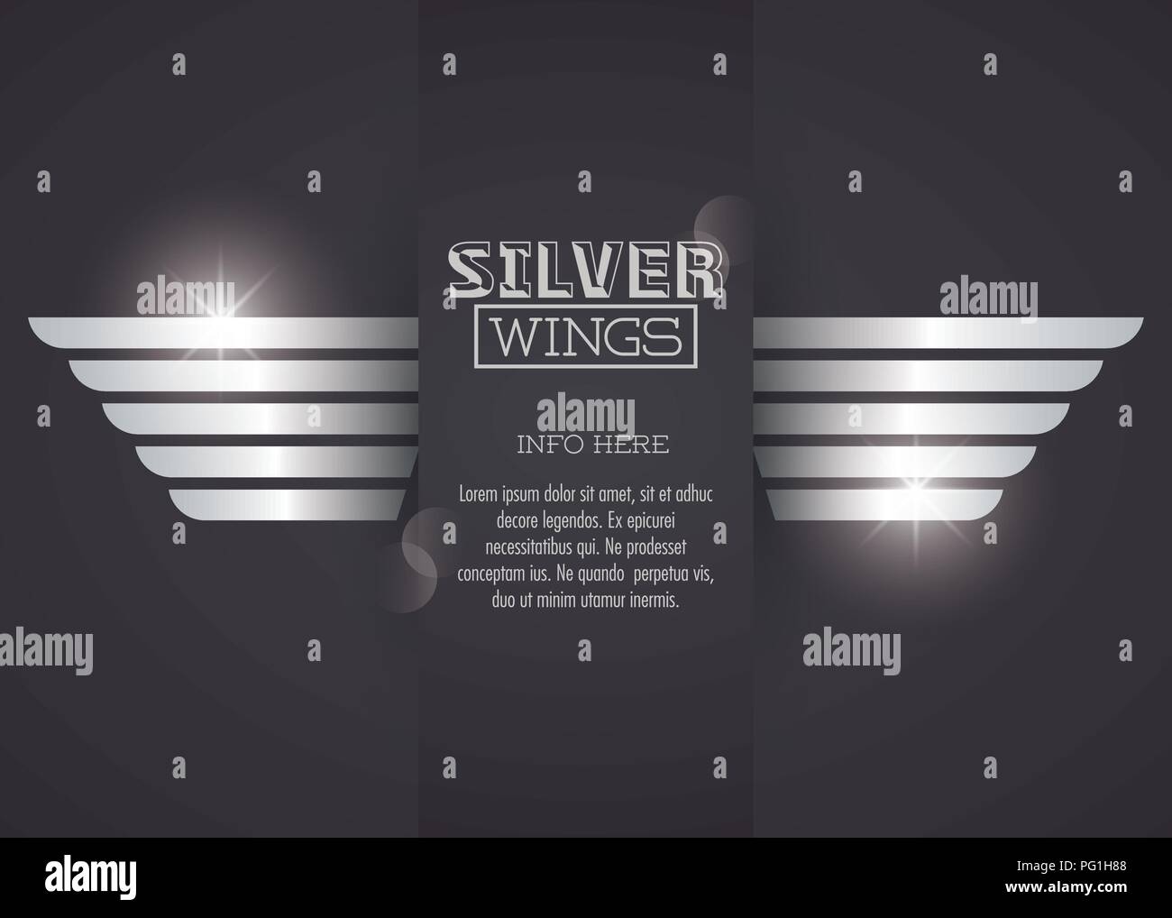 Luxury silver wings Stock Vector Image & Art - Alamy