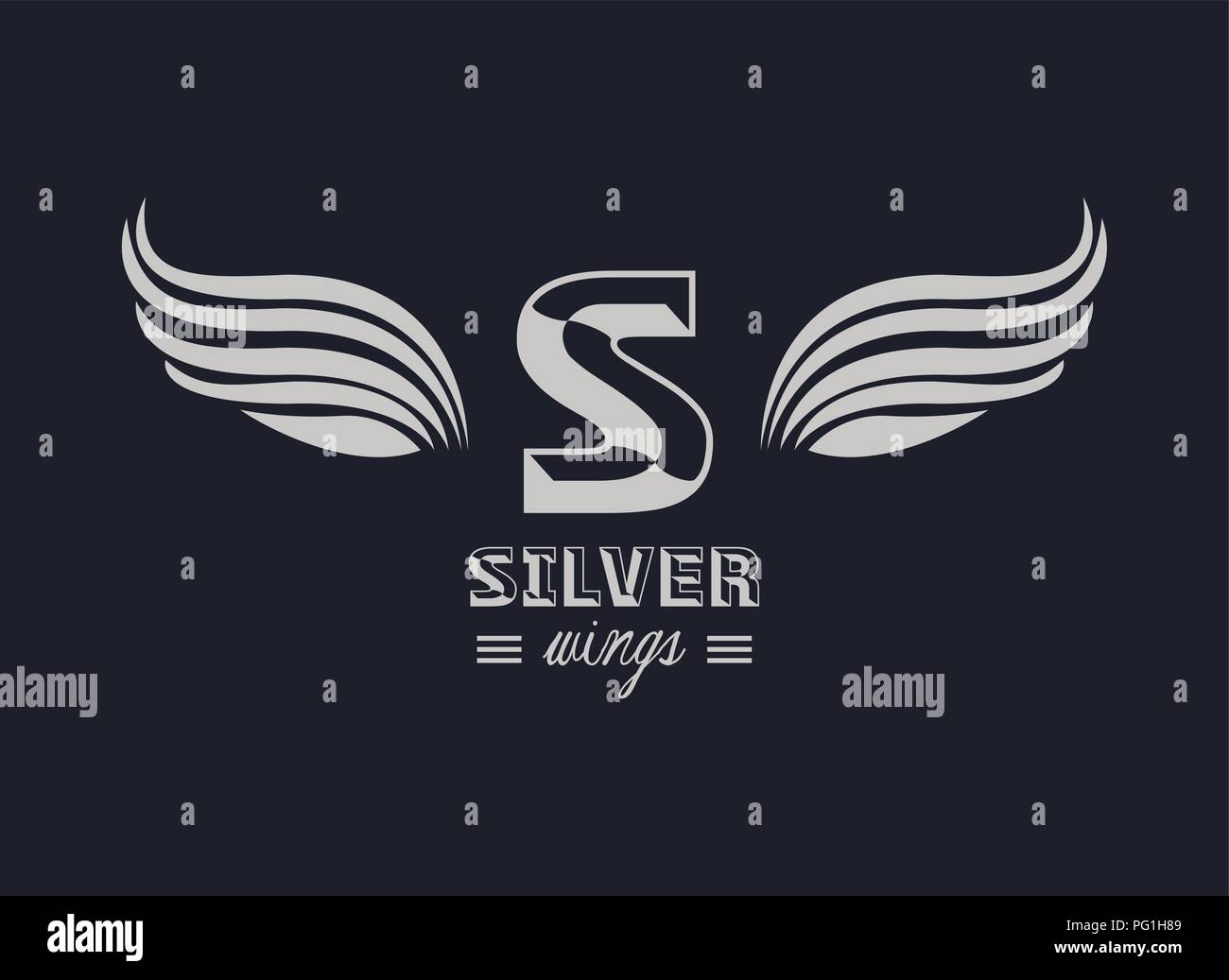 Luxury silver wings Stock Vector Image & Art - Alamy