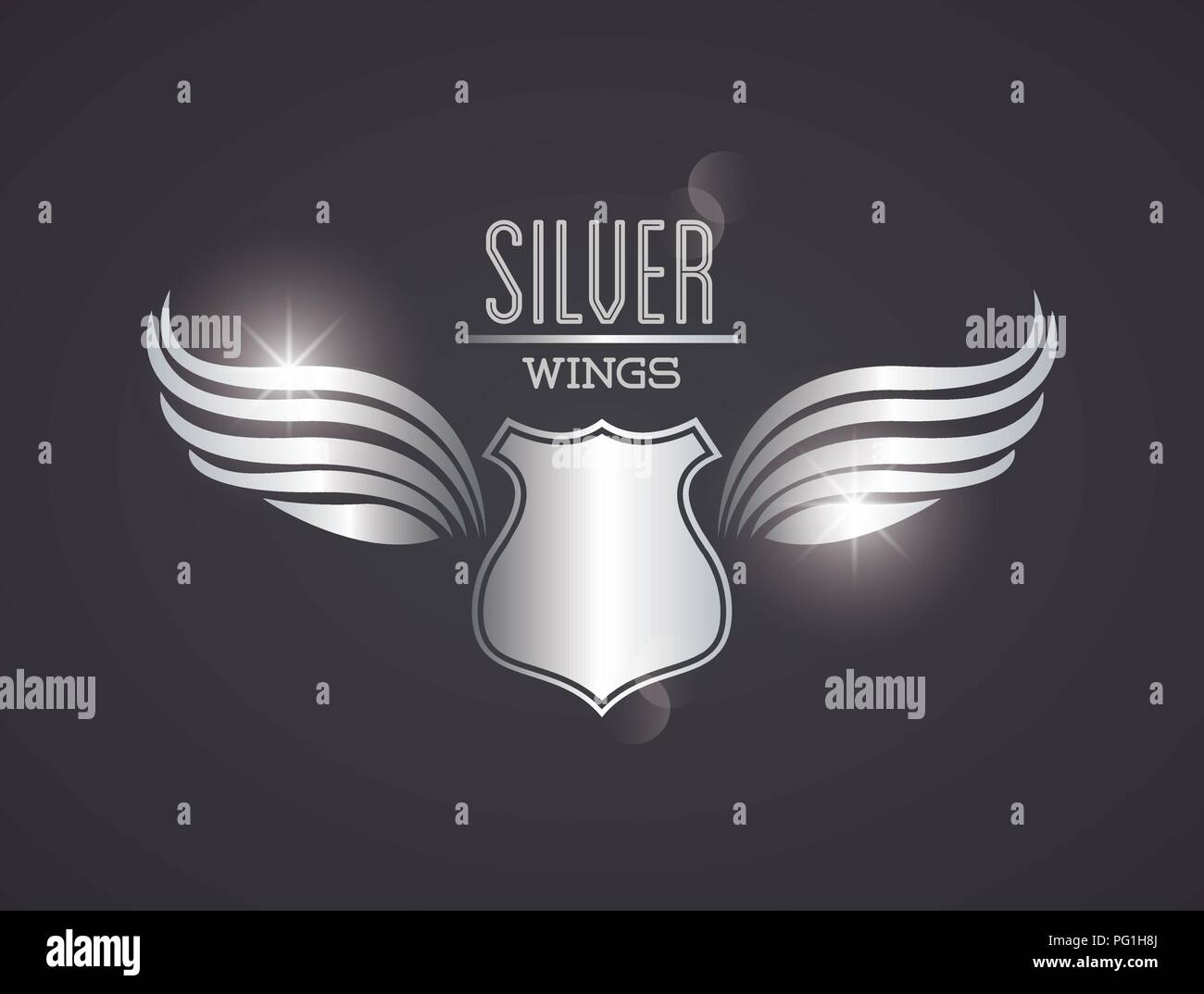 Luxury silver wings Stock Vector Image & Art - Alamy