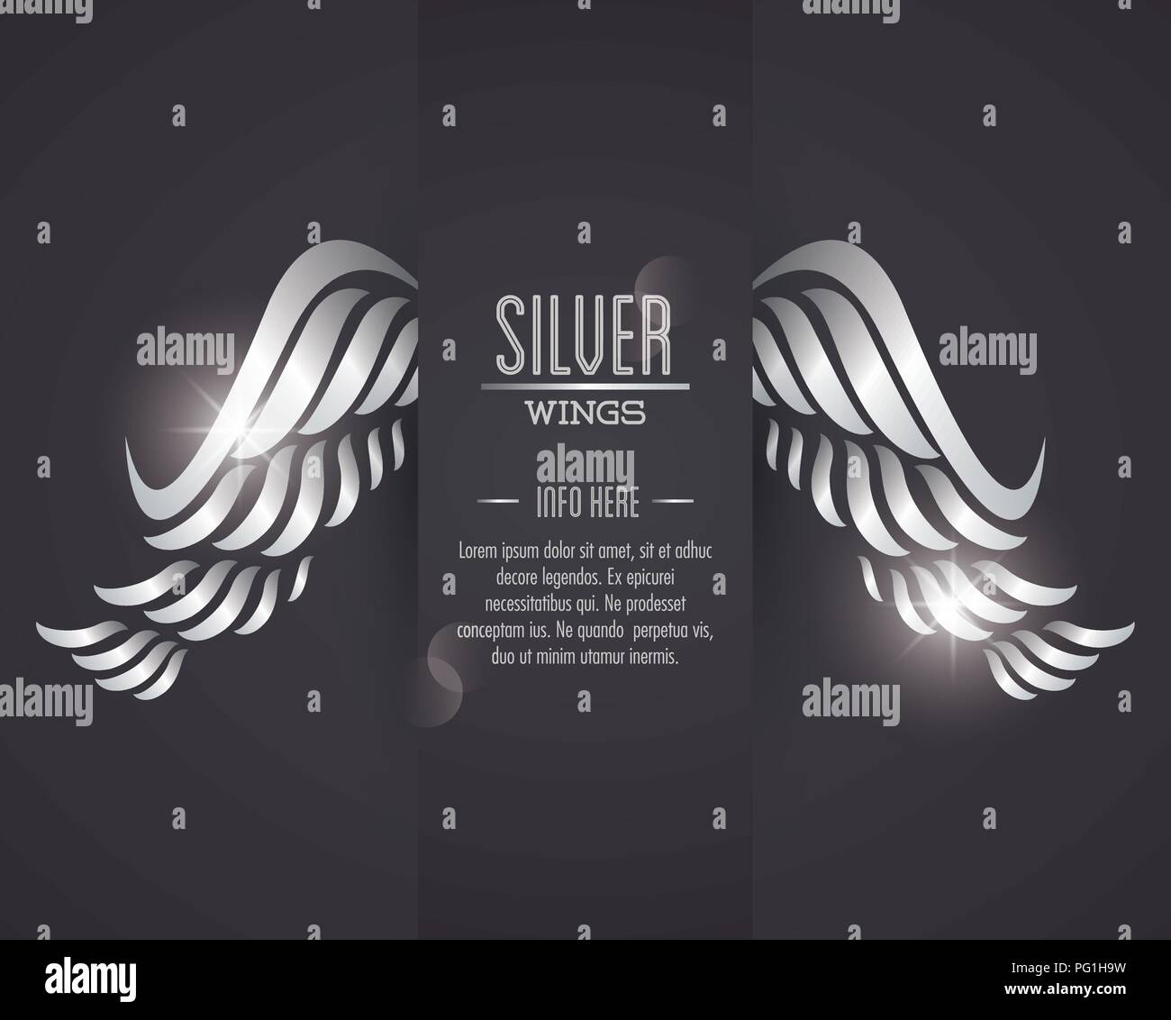 Luxury silver wings Stock Vector Image & Art - Alamy
