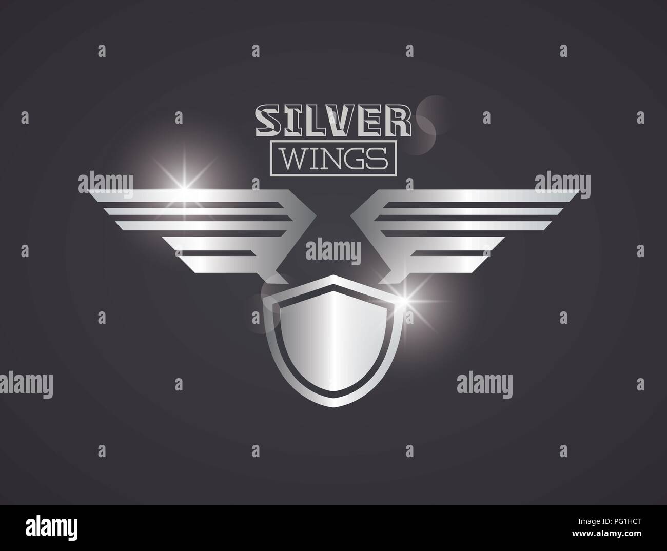Luxury silver wings Stock Vector Image & Art - Alamy